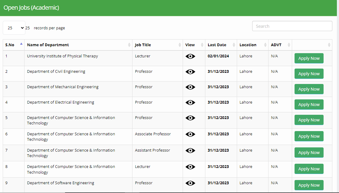 UOL Jobs 2024| University of Lahore Online Apply - Rozigo.com