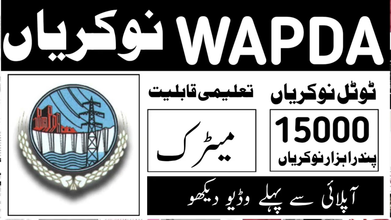 WAPDA Jobs 2024 || Latest Government WAPDA Jobs 2024 Announced For Male ...