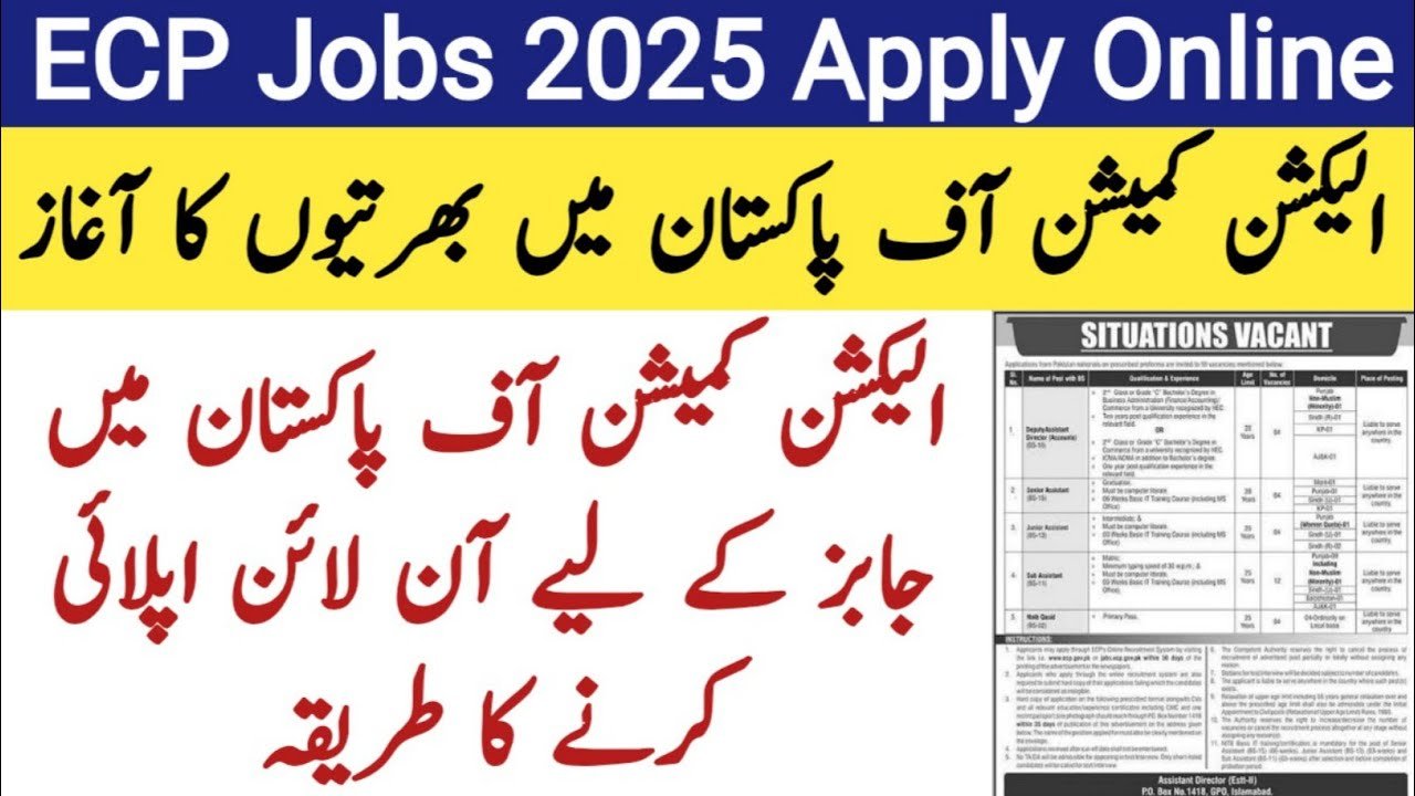 ECP Gov Pk Jobs 2025 Online Application Form - Rozigo.com