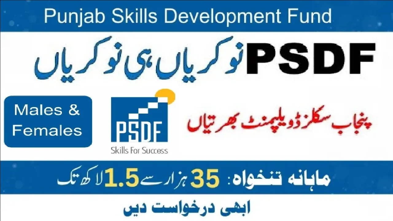 Punjab Skills Development Fund PSDF Jobs 2025 Apply Online - Rozigo.com