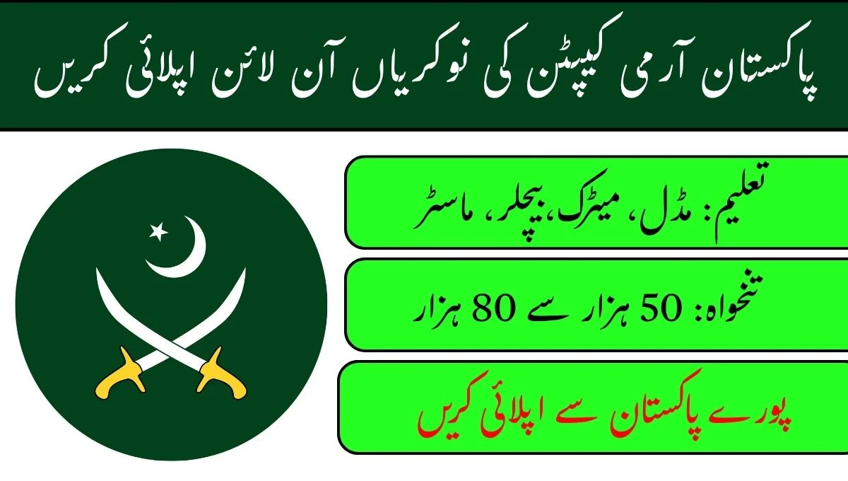 Join Pakistan Army as Captain 2026 Apply Online for Direct Short ...