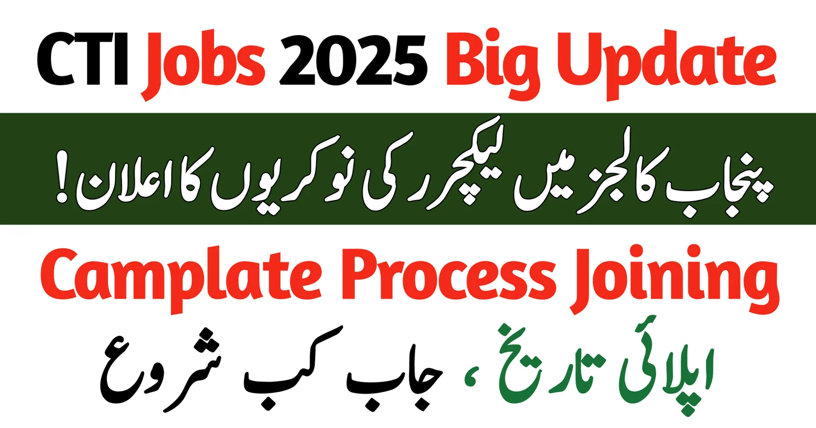 hed.punjab.gov.pk CTI Jobs 2025 – Teaching Interns Recruitment Open || 8084 Post - Rozigo.com